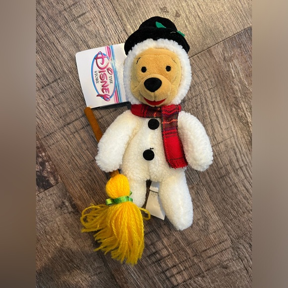 Disney | Toys | Vintage Disney Store Snowman Winnie The Pooh Plush ...